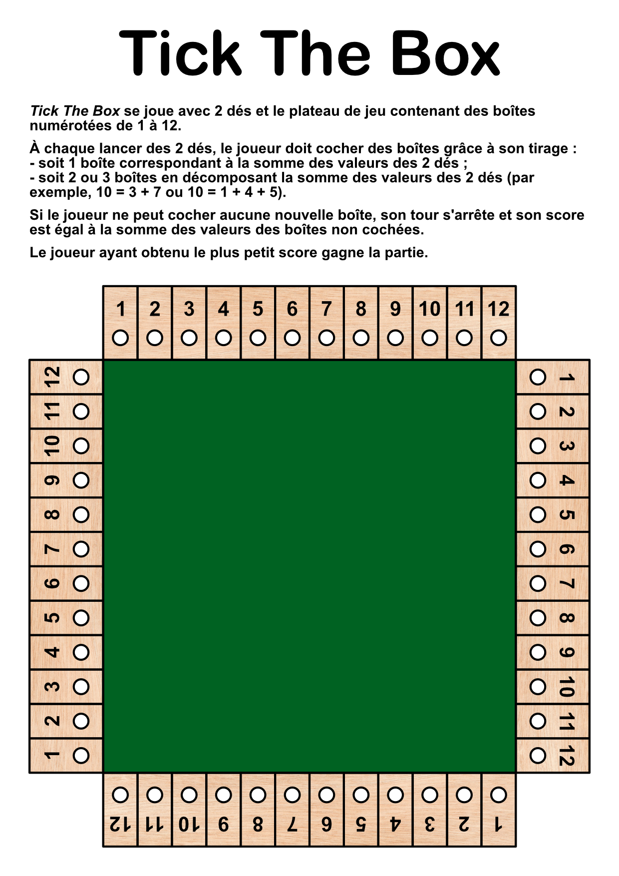 Shut the box, entre hasard et calcul | Desmaths.fr